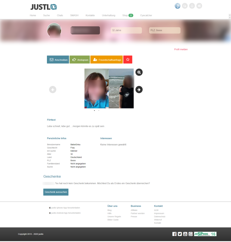 Justlo im Test Dezember 2025 - Echte Singles oder Fakes? - ZU-ZWEIT.de