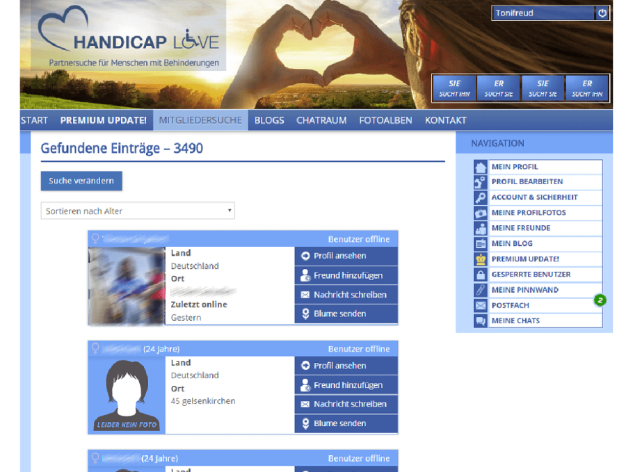 Handicap Love Test November 2020 – Echte Liebe finden?
