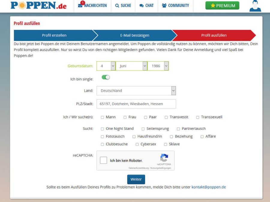 Posteingang Poppen De